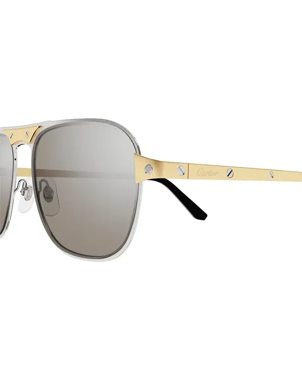 Cartier Santos Evolution Navigator Sunglasses - Silver