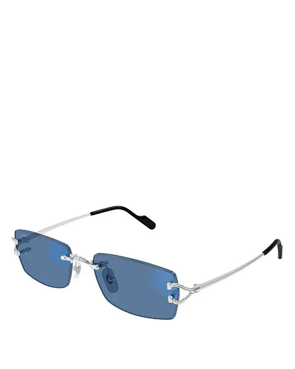 Cartier C Decor Rectangle Sunglasses - Silver