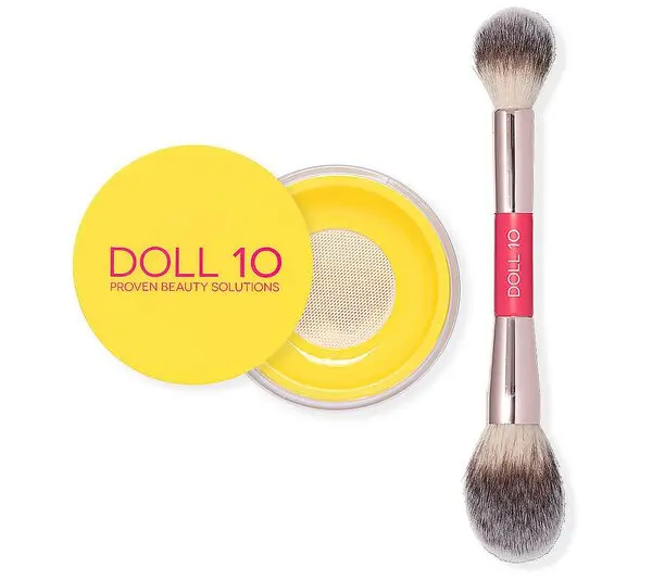 DOLL 10 Dollskin Ultra-blurring Cc Brightening Powder W Brush - One-color