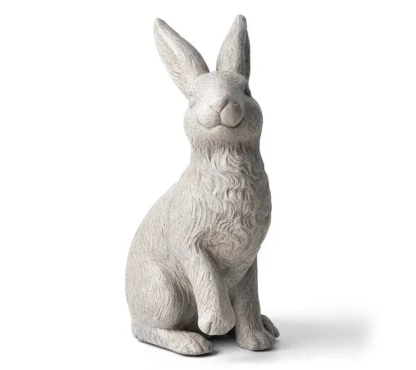 GLITZHOME 18' Mgo Sitting Rabbit Garden Statue