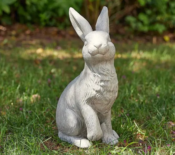 GLITZHOME 18' Mgo Sitting Rabbit Garden Statue