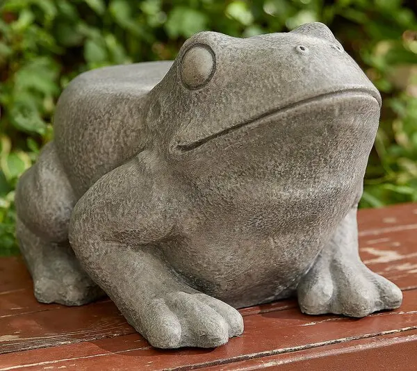 GLITZHOME 15 L Mgo Frog Garden Statue Or Planter Stand - One-color