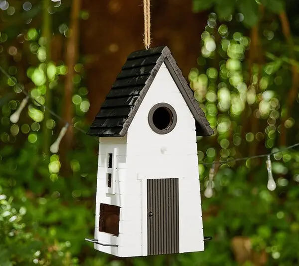 GLITZHOME 14' Farmhouse Solid Wood Outdoor Gard En Birdhouse - One-color