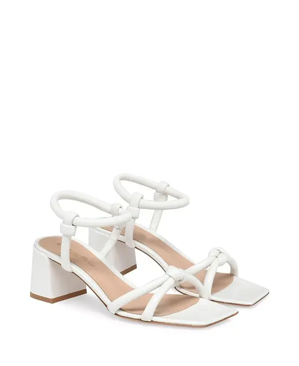GIANVITO ROSSI Juno 55 Sandal - White Nappa Leather