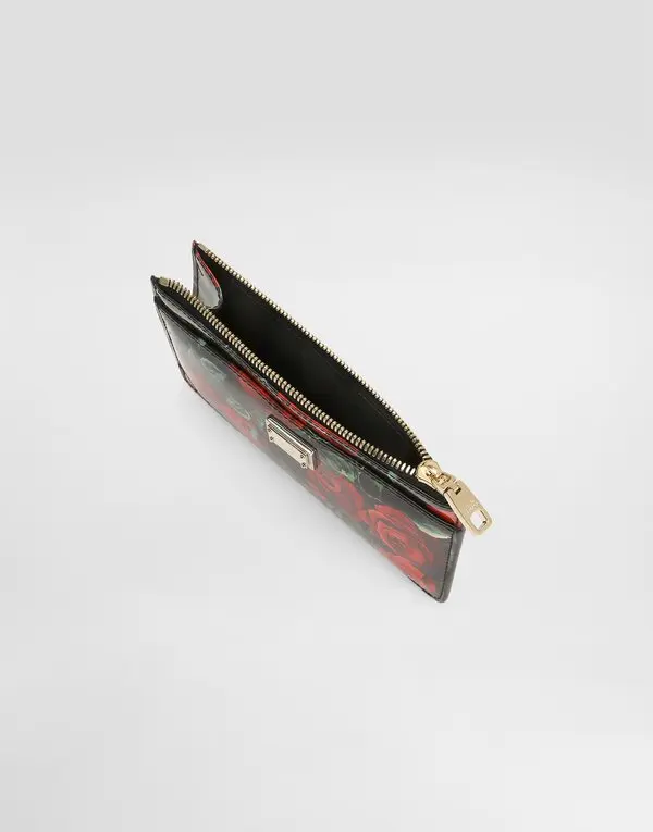 Dolce & Gabbana Polished Calfskin Card Holder - Print