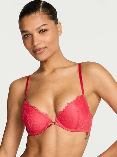 Victoria's Secret Very Sexy Smooth Lightly Lined Plunge Demi Bra - Pink