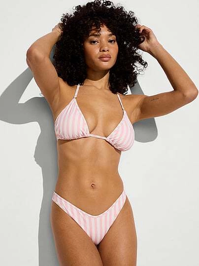 Victoria's Secret Diamanté Triangle Bikini Top - Red