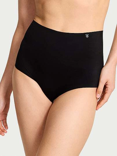 Victoria's Secret No-show Snake Mesh Modern Brief Panty - Black