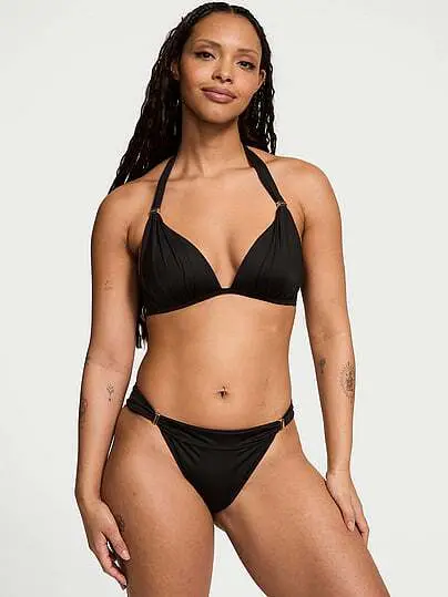 Victoria's Secret Harlow Halter Push-up Bikini Top - Black