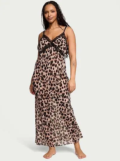 sachin and babi light blue dress 90s Silk Chiffon Fringed Slip Dress–S/M – Time Lords Vintage main image 0