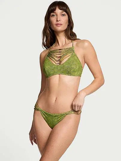 Victoria's Secret Vs Archives Strappy Halter Bikini Top - Print