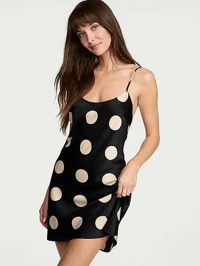 Victoria's Secret Signature Satin Slip Dress - Print