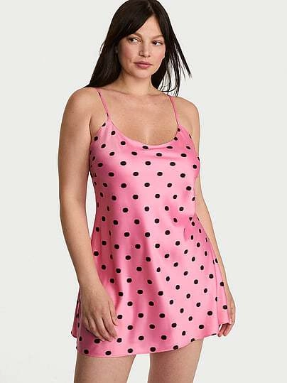 Victoria's Secret Signature Satin Mini Slip Dress - Print