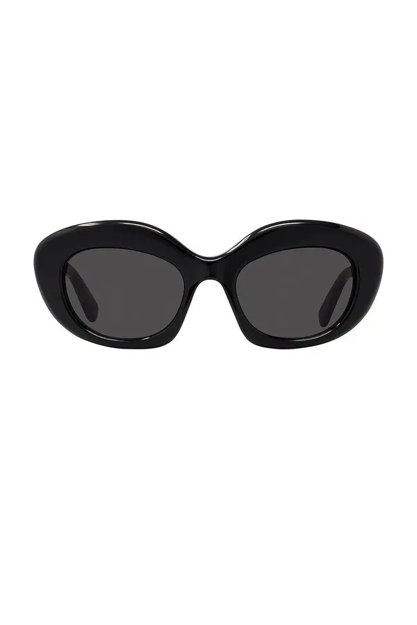 Loewe Curvy Sunglasses - Shiny Black & Smoke