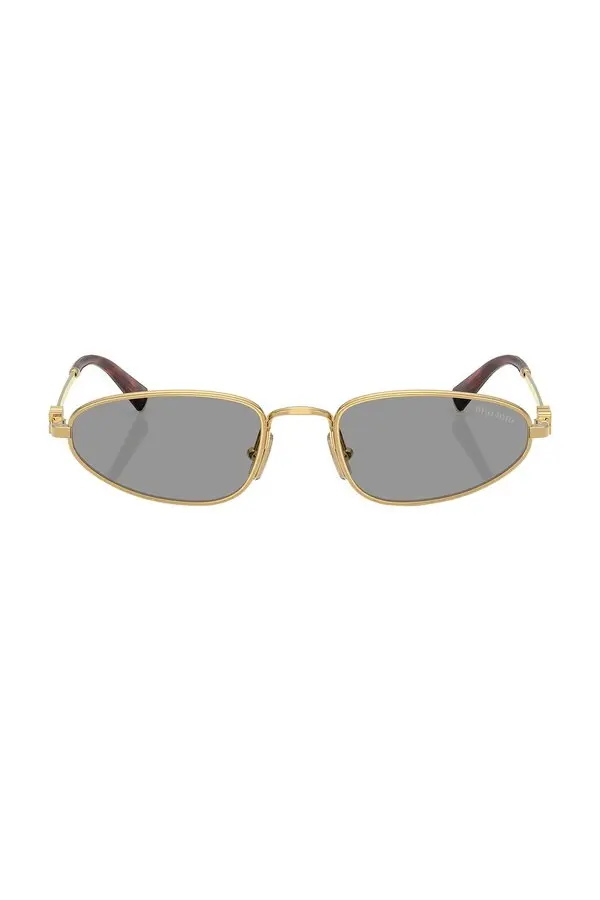 Miu Miu Narrow Sunglasses - Gold