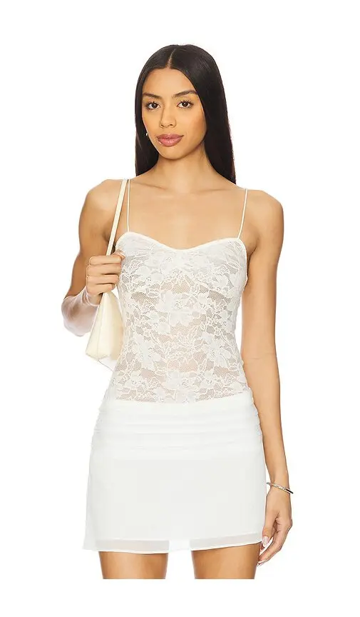 Lioness Yves Cami With Lace Detailing - Ivory
