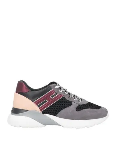 Hogan Leather And Textile Sneakers - Grey