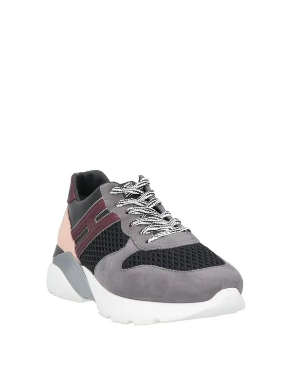 Hogan Leather And Textile Sneakers - Grey