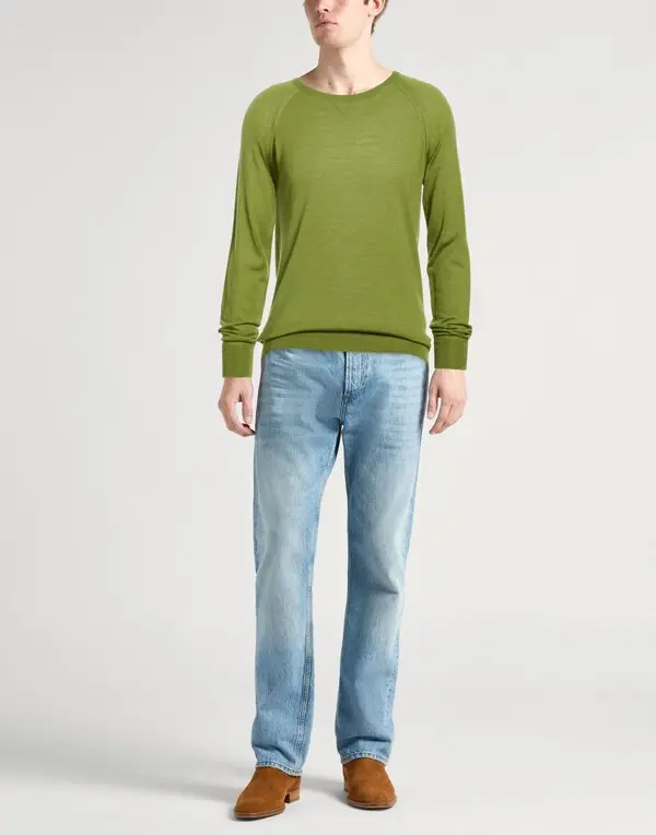 MOORER Wool, Silk, And Cashmere Crewneck Sweater