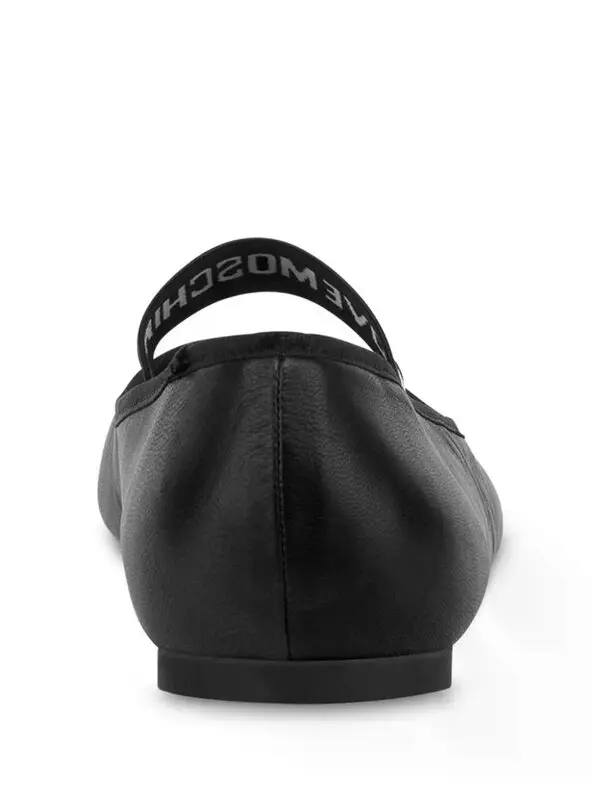 Moschino Logo-strap Ballet Flats