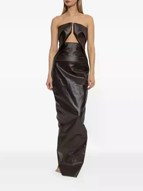 Rick Owens Cut-out Midi Dress - Brown