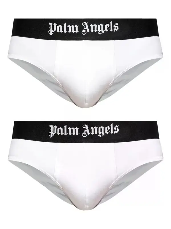 Palm Angels Logo-waistband Boxers - White