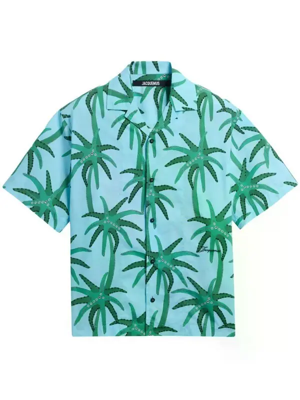 Jacquemus Floral-print Shirt - Blue