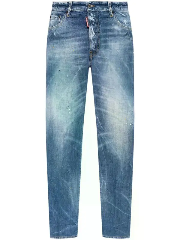 Dsquared2 Cotton Tapered Jeans - Blue