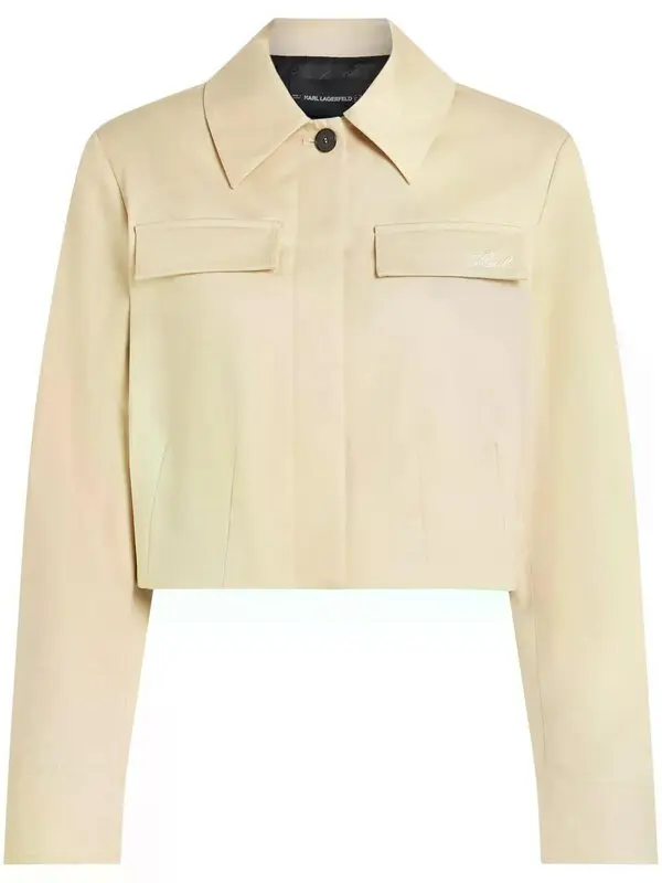 Karl Lagerfeld Cropped Blouson Jacket