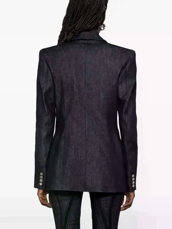 MUGLER Pierced Tailored Blazer - Blue