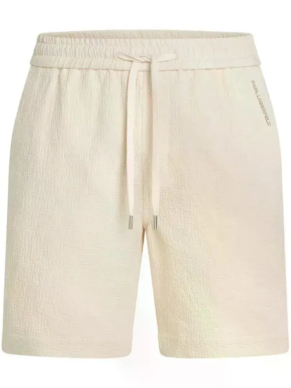 Karl Lagerfeld Cotton Bambula Shorts - Neutrals