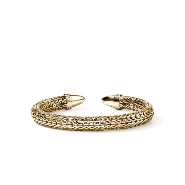 John Hardy Spear Flex Cuff With Diamonds