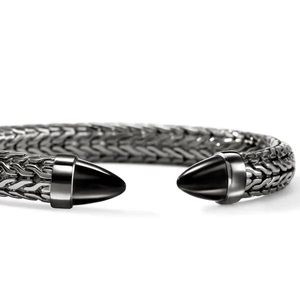 John Hardy Spear Flex Cuff With Black Onyx