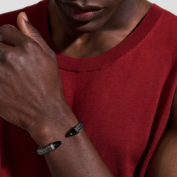 John Hardy Spear Flex Cuff With Black Onyx
