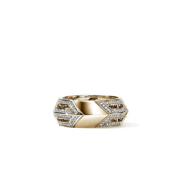 John Hardy Icon 50 Band Ring With Diamonds
