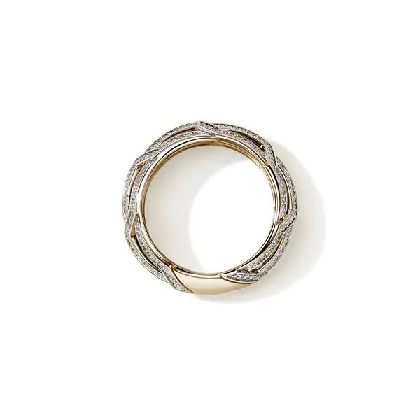 John Hardy Icon 50 Band Ring With Diamonds