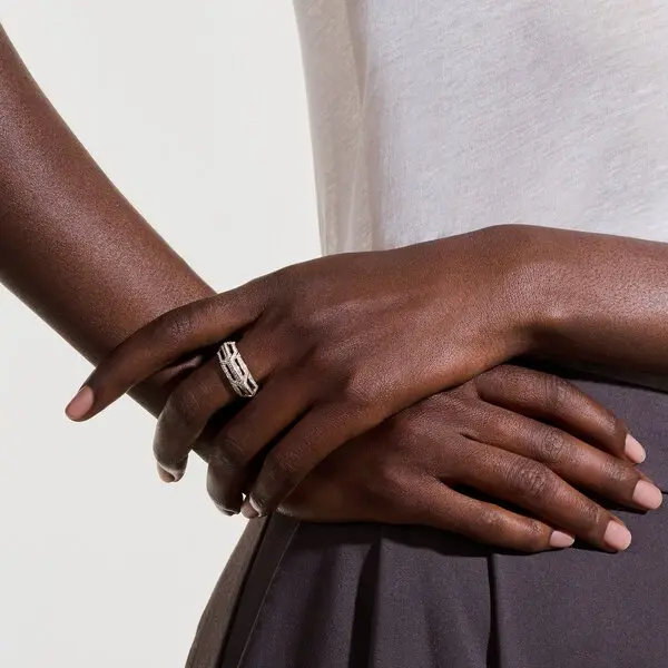 John Hardy Icon 50 Band Ring With Diamonds