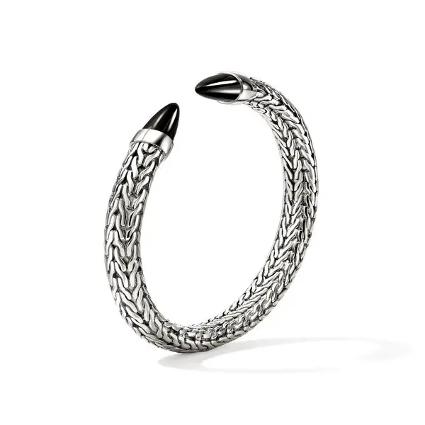 John Hardy Spear 5.0 Flex Cuff With Black Onyx - Sterling Silver