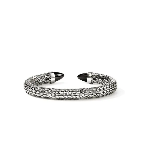 John Hardy Spear 5.0 Flex Cuff With Black Onyx - Sterling Silver