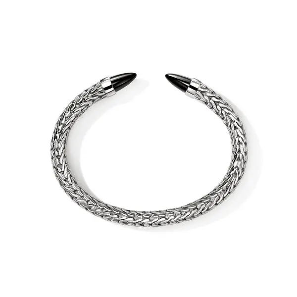 John Hardy Spear 5.0 Flex Cuff With Black Onyx - Sterling Silver