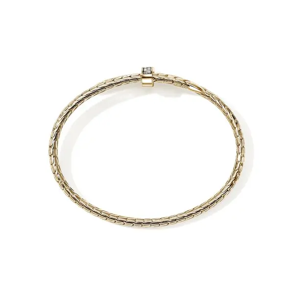 John Hardy Spear Flex Cuff With Diamonds