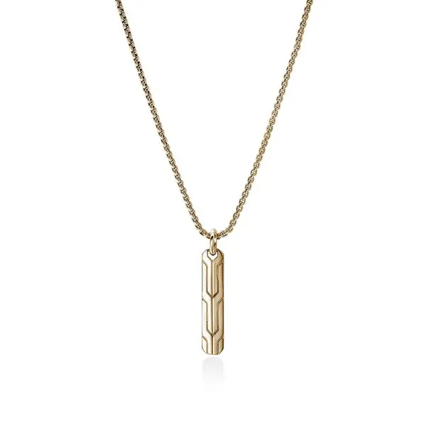 John Hardy Icon Tag Necklace - Gold