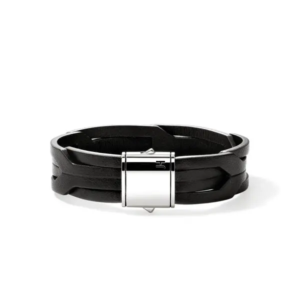 John Hardy Icon Bracelet, Leather And Sterling Silver - Black
