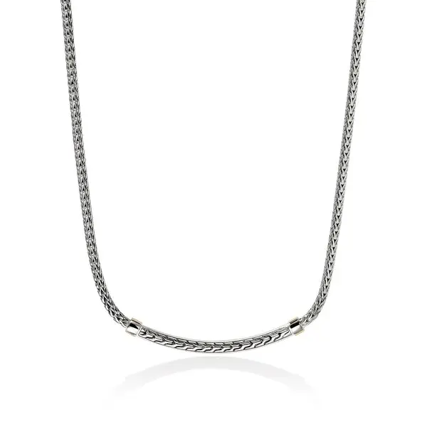 John Hardy Jh Essential Pave Necklace - Sterling Silver
