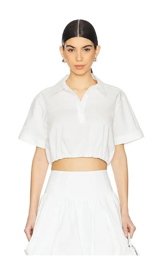 Simkhai Nicky Short Sleeve Crop Top