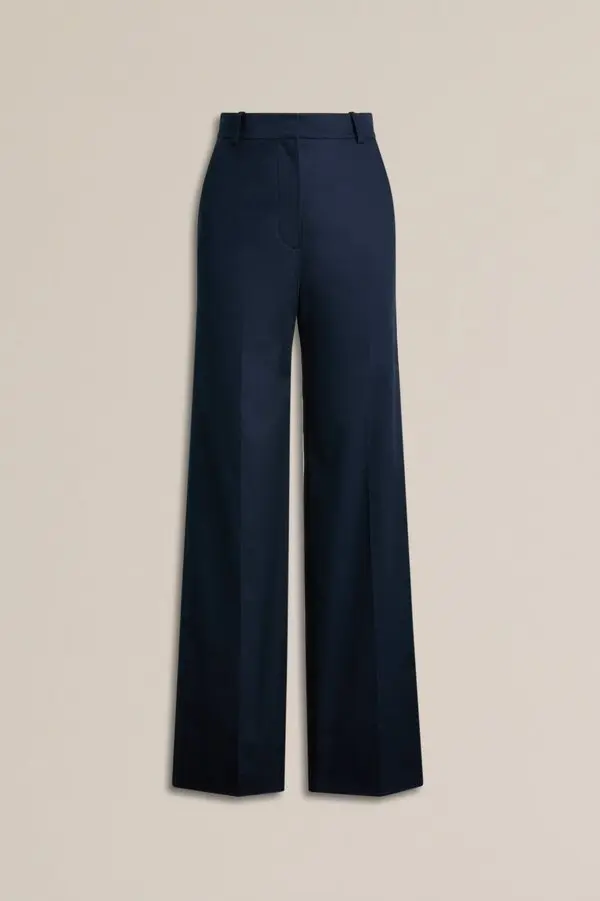 Scanlan Theodore Sateen Tailored Trouser - Navy