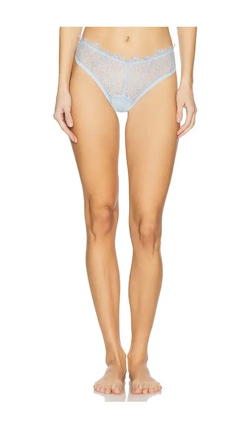 Hanky Panky Natural Rise Thong In Baby Blue - Touch The Sky