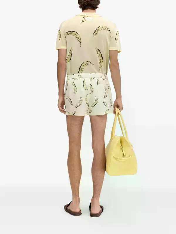 Jacquemus Banana-print Shorts - Neutrals