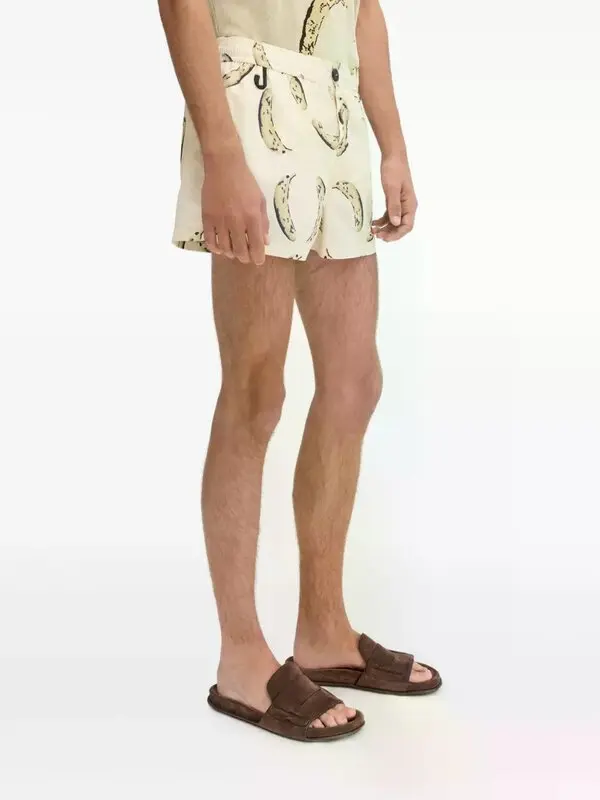 Jacquemus Banana-print Shorts - Neutrals