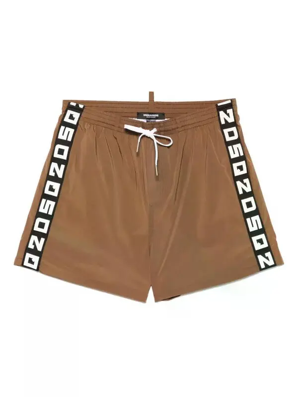 Dsquared2 Boxer Midi Swim Shorts - Brown